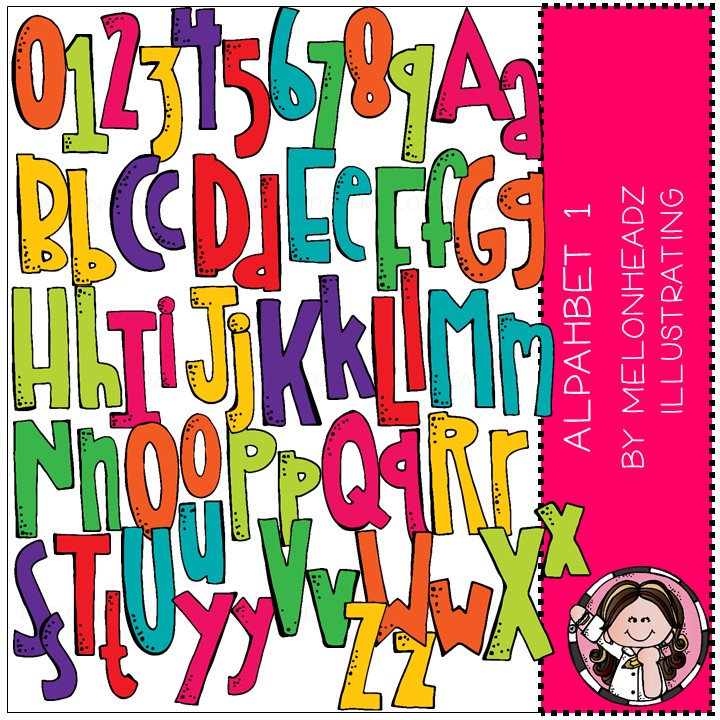 Alphabet 1 clip art – COMBO PACK | Melonheadz Illustrating