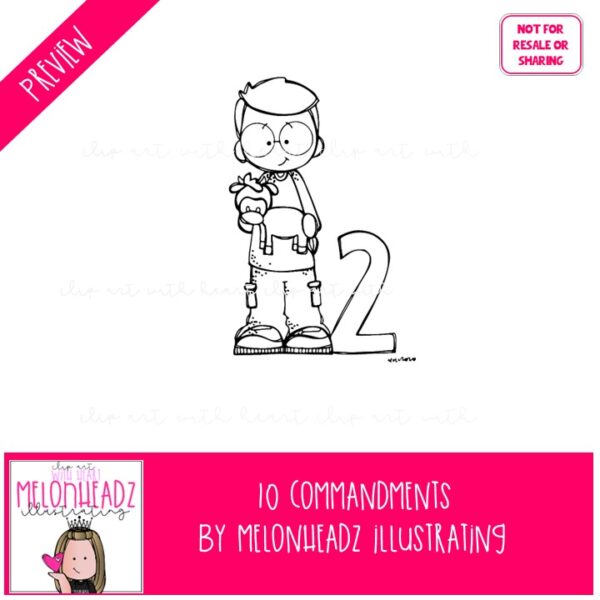 10 Commandments clip art, LDS, Bible BLACK AND WHITE - Melonheadz