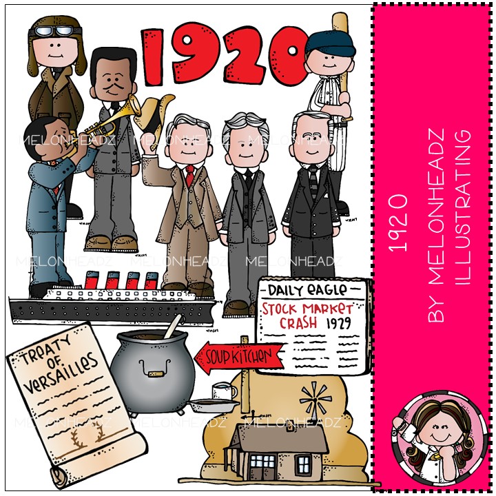 1920 clip art | Melonheadz Illustrating