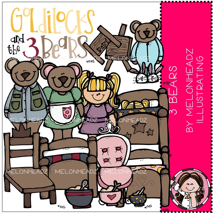 3 Bears clip art – COMBO PACK | Melonheadz Illustrating
