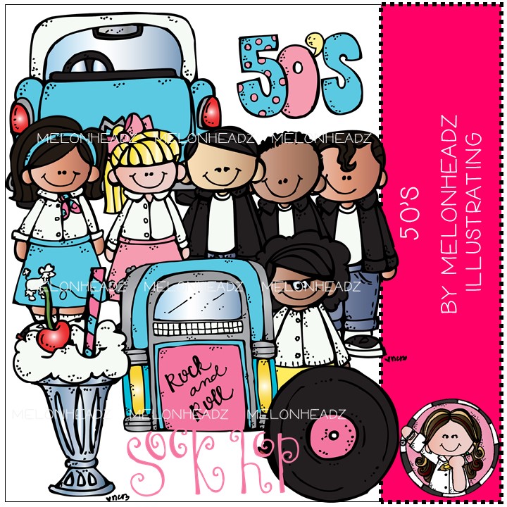 50s clip art (1950) | Melonheadz Illustrating