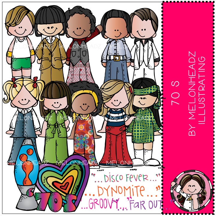 70s clip art (1970) | Melonheadz Illustrating