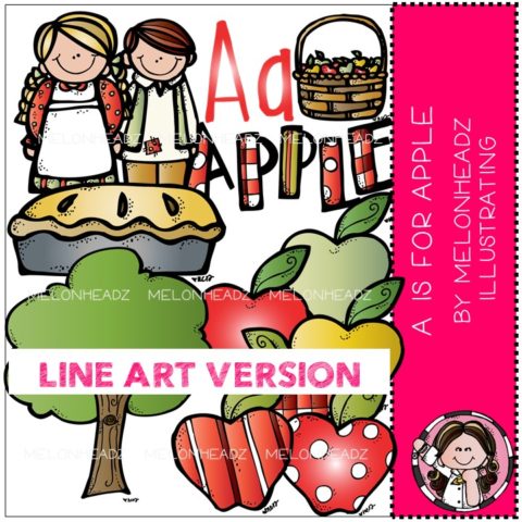 A clip art – LINE ART - Melonheadz