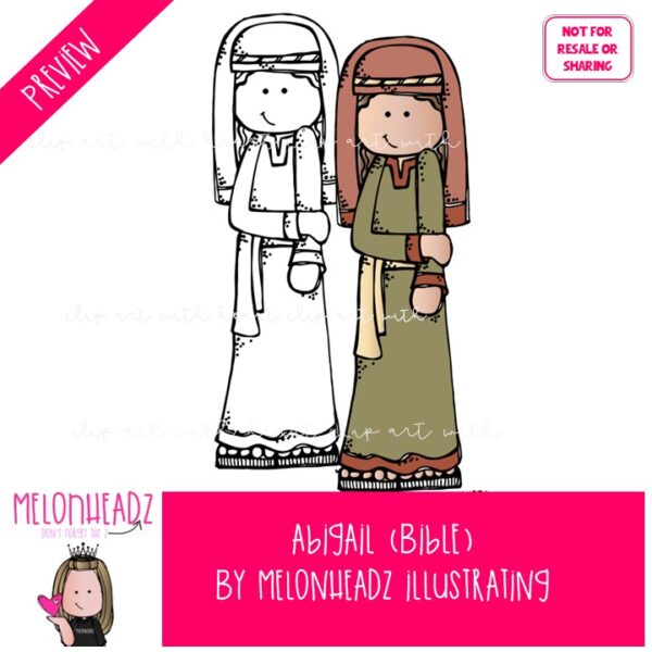 Abigail clip art, Bible Mini - Melonheadz
