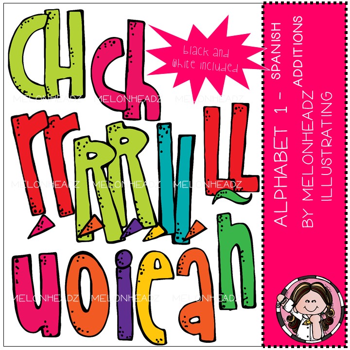 Alphabet 1 clip art – Spanish Additional letters – Mini | Melonheadz ...