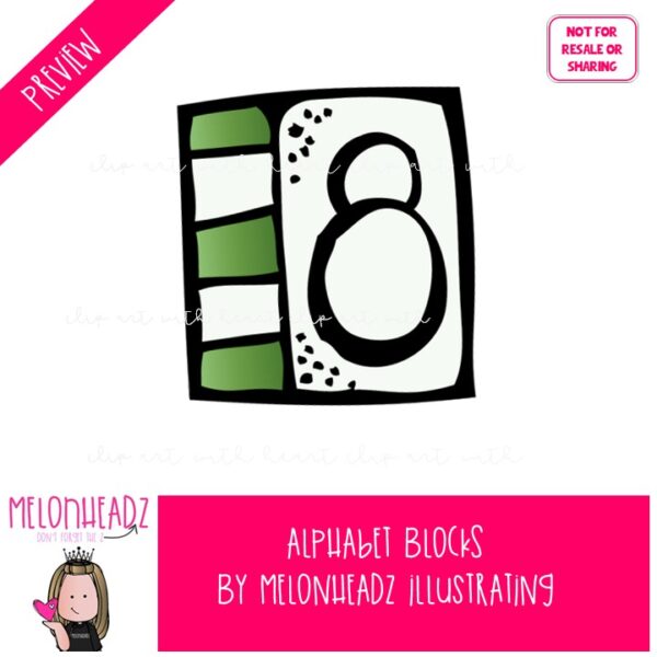 Alphabet Blocks clip art, Letters clip art COLORED Version - Melonheadz
