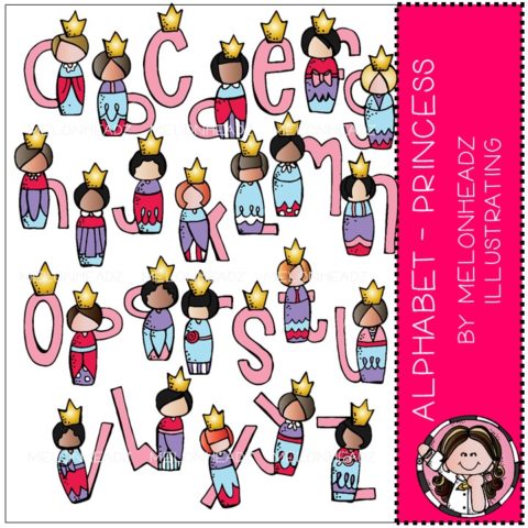 Alphabet Princess clip art | Melonheadz Illustrating