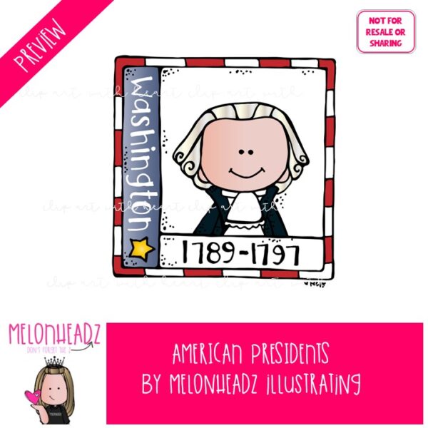 American Presidents clip art, Historical Figures clip art COLORED ...