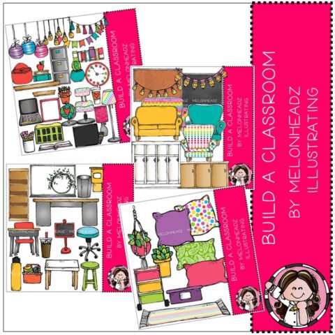 Build a Classroom clip art – Bright - Melonheadz