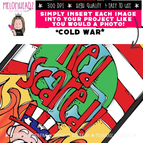 Cold War clip art, Historical Figure, plane COMBO PACK - Melonheadz