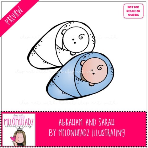 Abraham clip art digi stamps Mini - Melonheadz