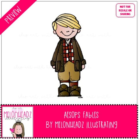 Aesop’s fables clip art, Aesopica clip art COLORED Version - Melonheadz