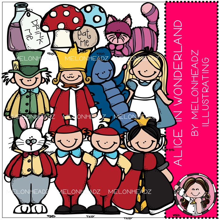 Alice in Wonderland clip art – COMBO PACK | Melonheadz Illustrating