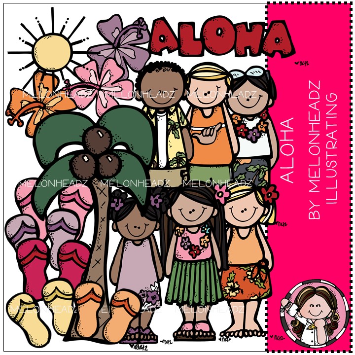 Aloha clip art – COMBO PACK | Melonheadz Illustrating