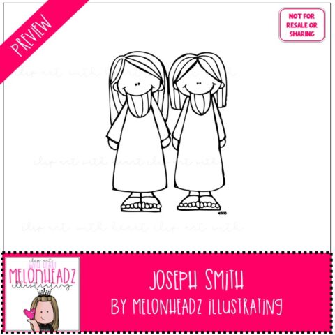 Joseph Smith clip art LDS LINE ART - Melonheadz