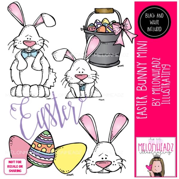 Easter Bunny clip art 2017, Spring Mini - Melonheadz