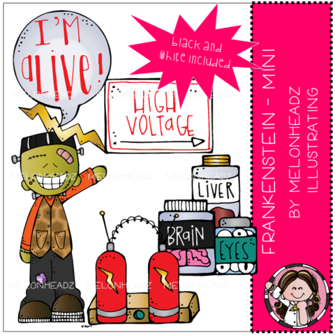 Frankenstein clip art – Mini | Melonheadz Illustrating