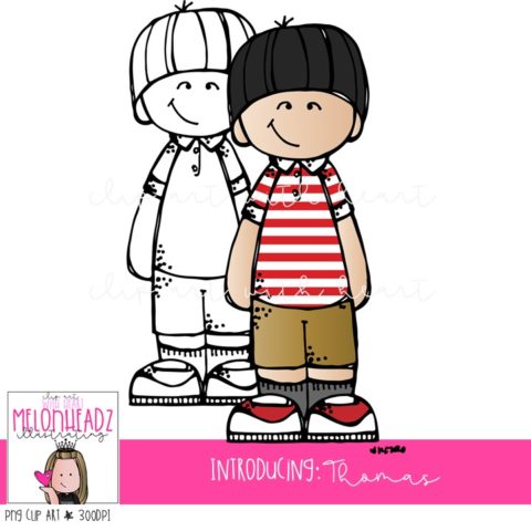 Introducing Thomas clip art, Melonheadz Character - Melonheadz