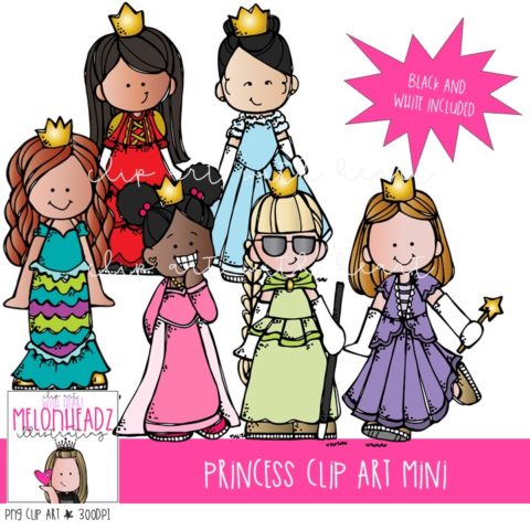 Princess clip art – Mini - Melonheadz