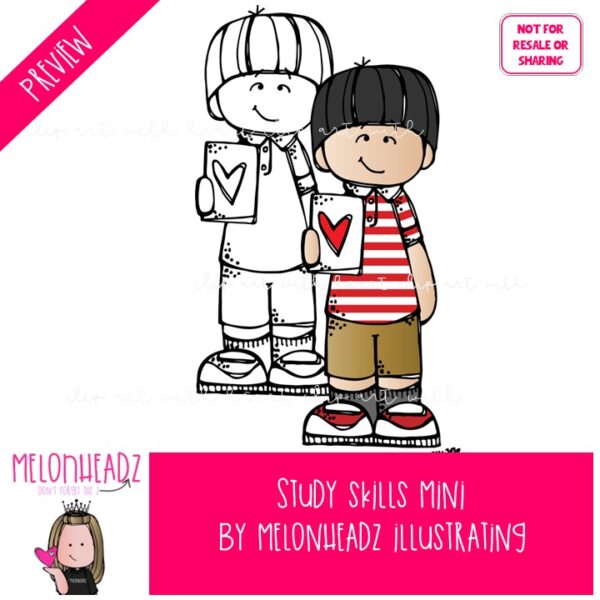Study Skills clip art, Thomas, Melonheadz Character Mini - Melonheadz