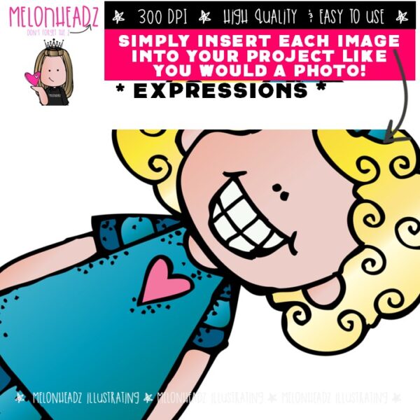 Expressions clip art, Emotions, Feelings COMBO PACK - Melonheadz