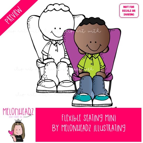 Flexible Seating clip art, classroom, yoga ball Mini - Melonheadz