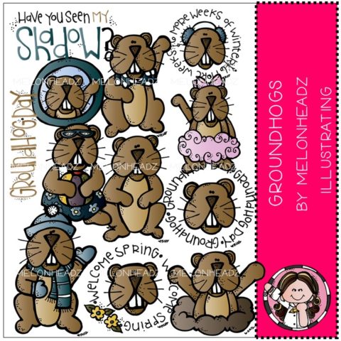 Groundhogs clip art - Melonheadz