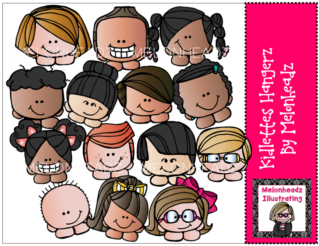 Kidlettes clip art – Hangerz – COMBO PACK - Melonheadz