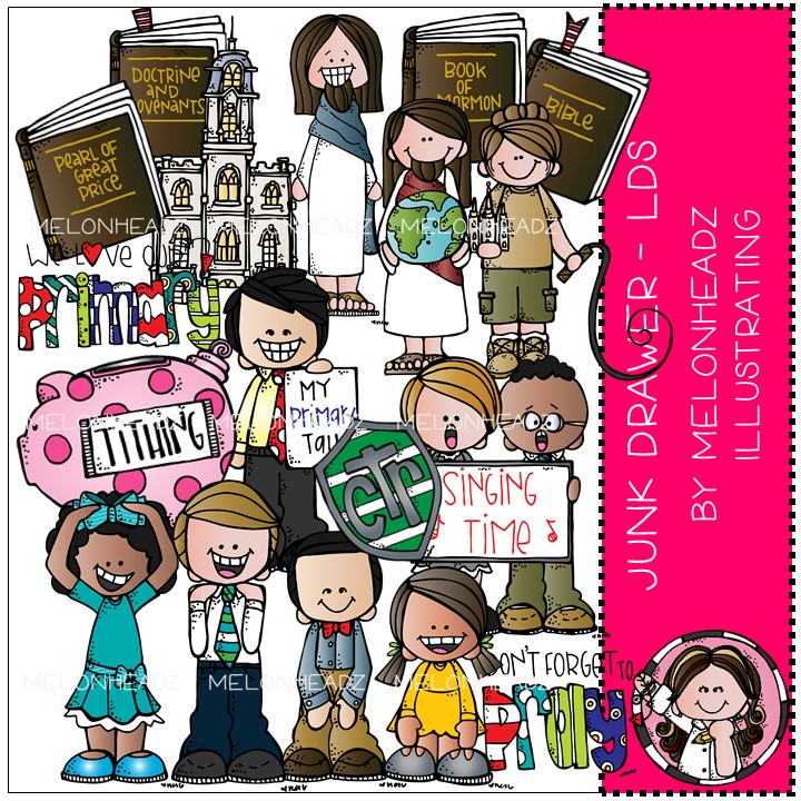 Junk Drawer clip art – LDS – COMBO PACK | Melonheadz Illustrating