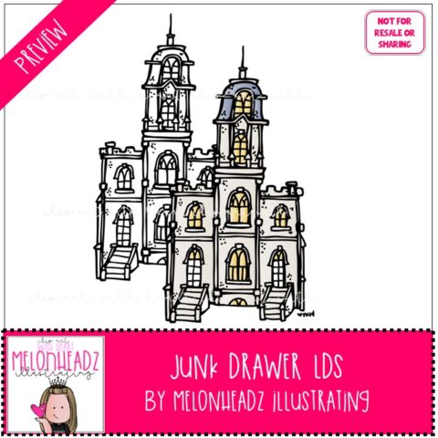 Junk Drawer clip art LDS COMBO PACK - Melonheadz