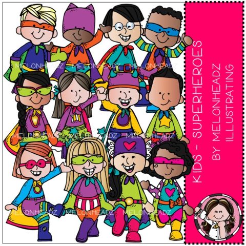 Kids clip art – Superheroes - Melonheadz