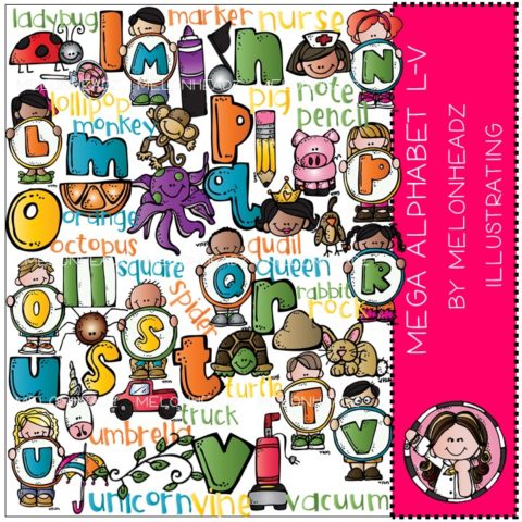 Mega Alphabet clip art - Melonheadz