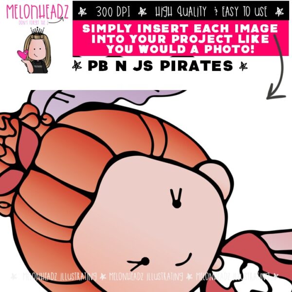 PB n Js clip art. Pirates Mini - Melonheadz