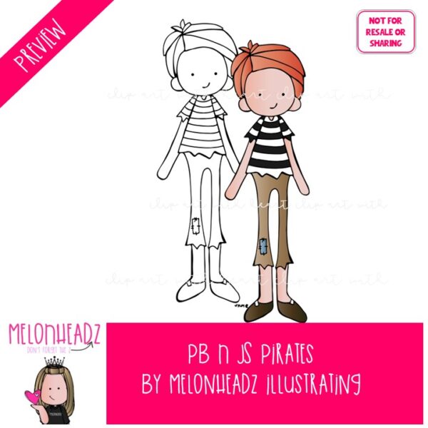 PB n Js clip art. Pirates Mini - Melonheadz