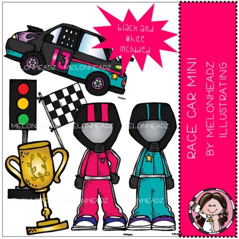 Race Cars clip art – Mini - Melonheadz