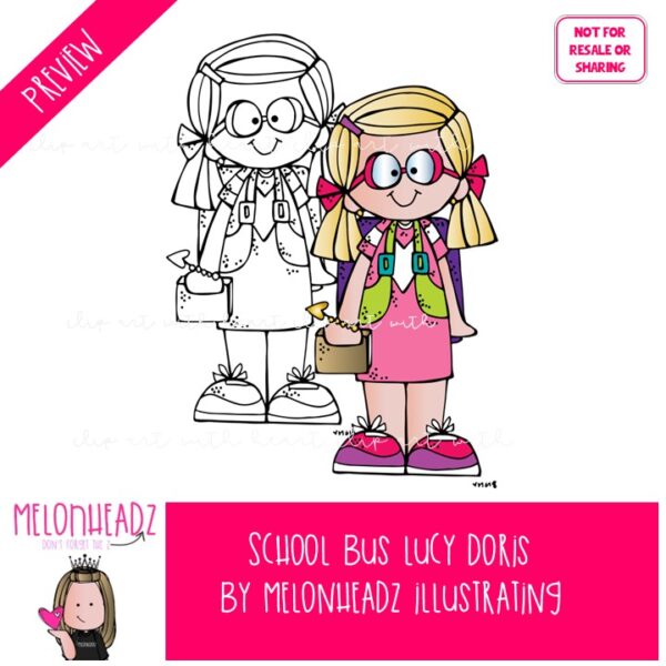 School Bus clip art Lucy Doris, Melonheadz Character, Bus stop clip art ...