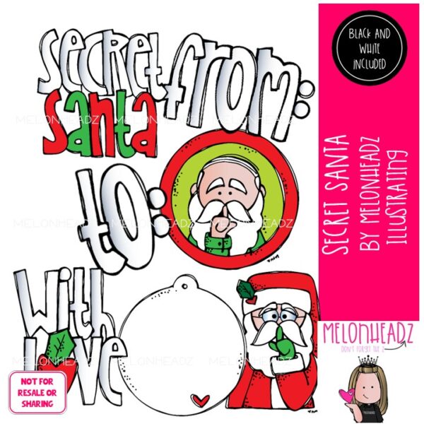 Secret Santa clip art – Mini - Melonheadz