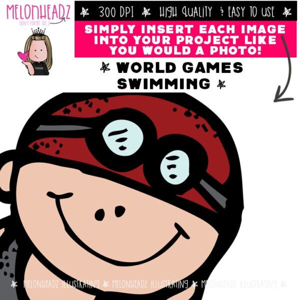 World Games clip art, Swimming clip art, Sports clip art COLORED ...