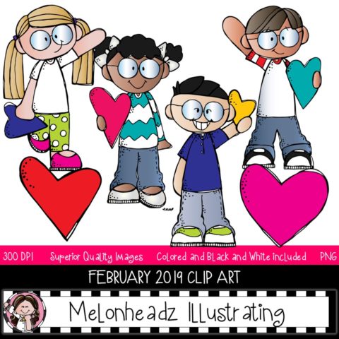 Melonheadz Addicts February 2019 clip art set – Mini - Melonheadz