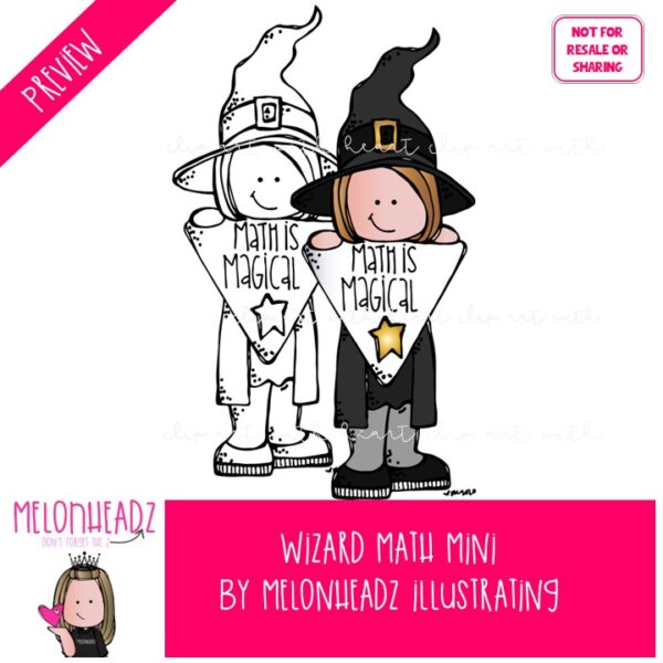 Wizard clip art, Math Mini - Melonheadz