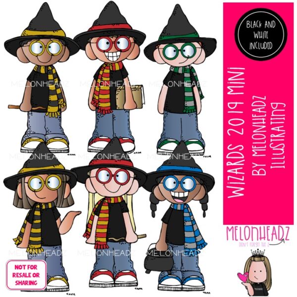 Wizard clip art 2019, Halloween, witch Mini - Melonheadz