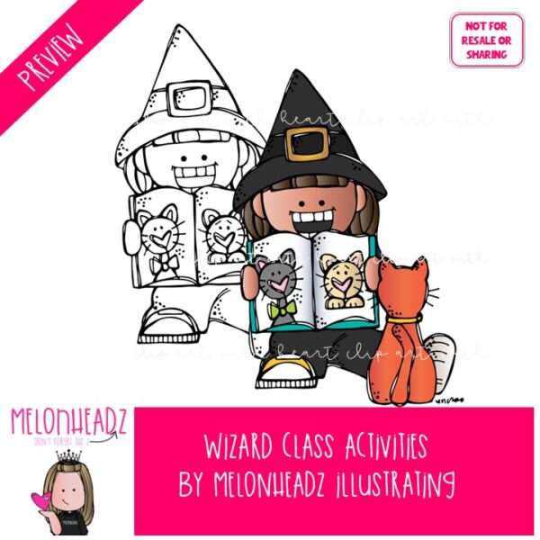 Wizard clip art, Class Activities, Reading Mini - Melonheadz