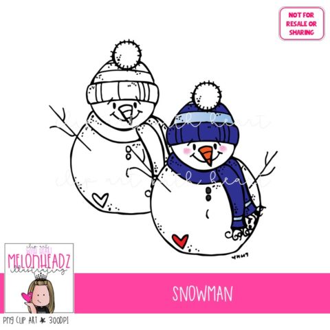 Snowman clip art - Melonheadz