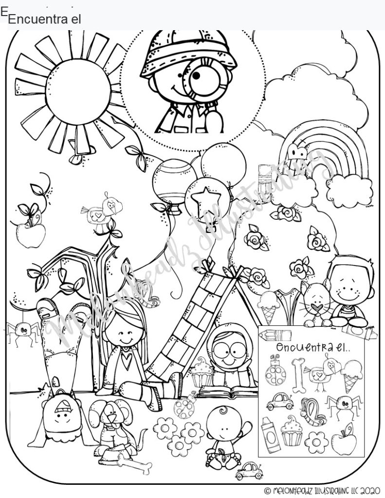 FREEBIE – Find The – Printable Spanish Version - Melonheadz