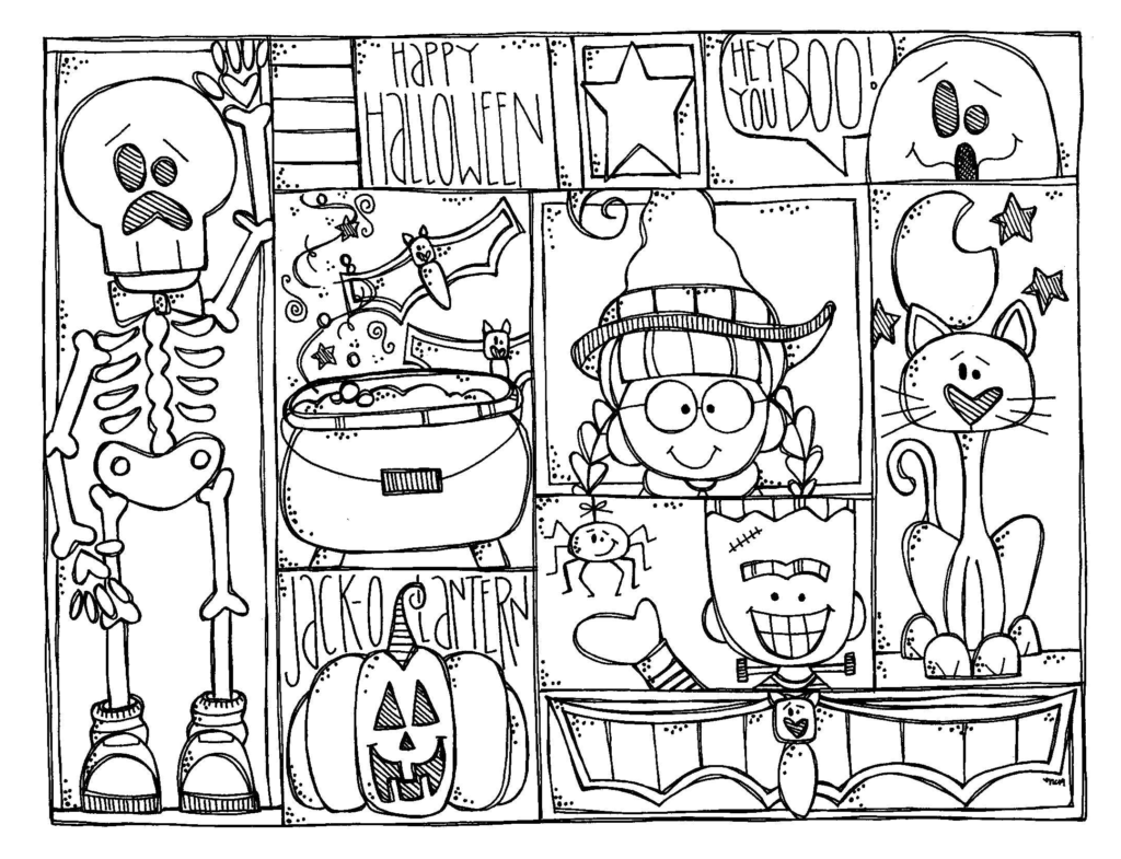 FREEBIE – Halloween Coloring Page – Printable - Melonheadz