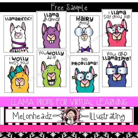 FREEBIE – Virtual Learning Props for Distance Learning – Llamas ...