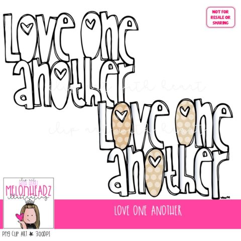 Love one another clip art - Melonheadz