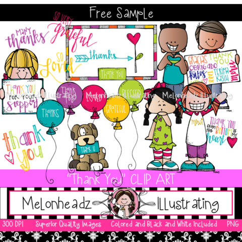 Thank You clip art – FREEBIE - Melonheadz