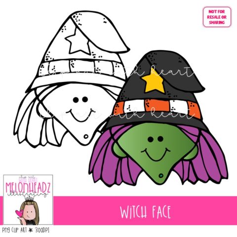 Witch Face clip art - Melonheadz