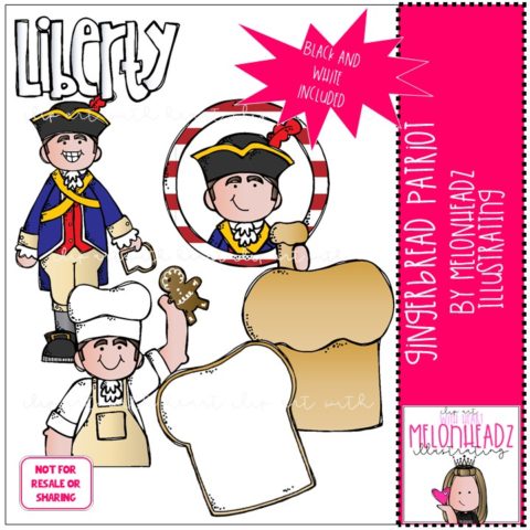 Gingerbread Patriot clip art – Mini - Melonheadz